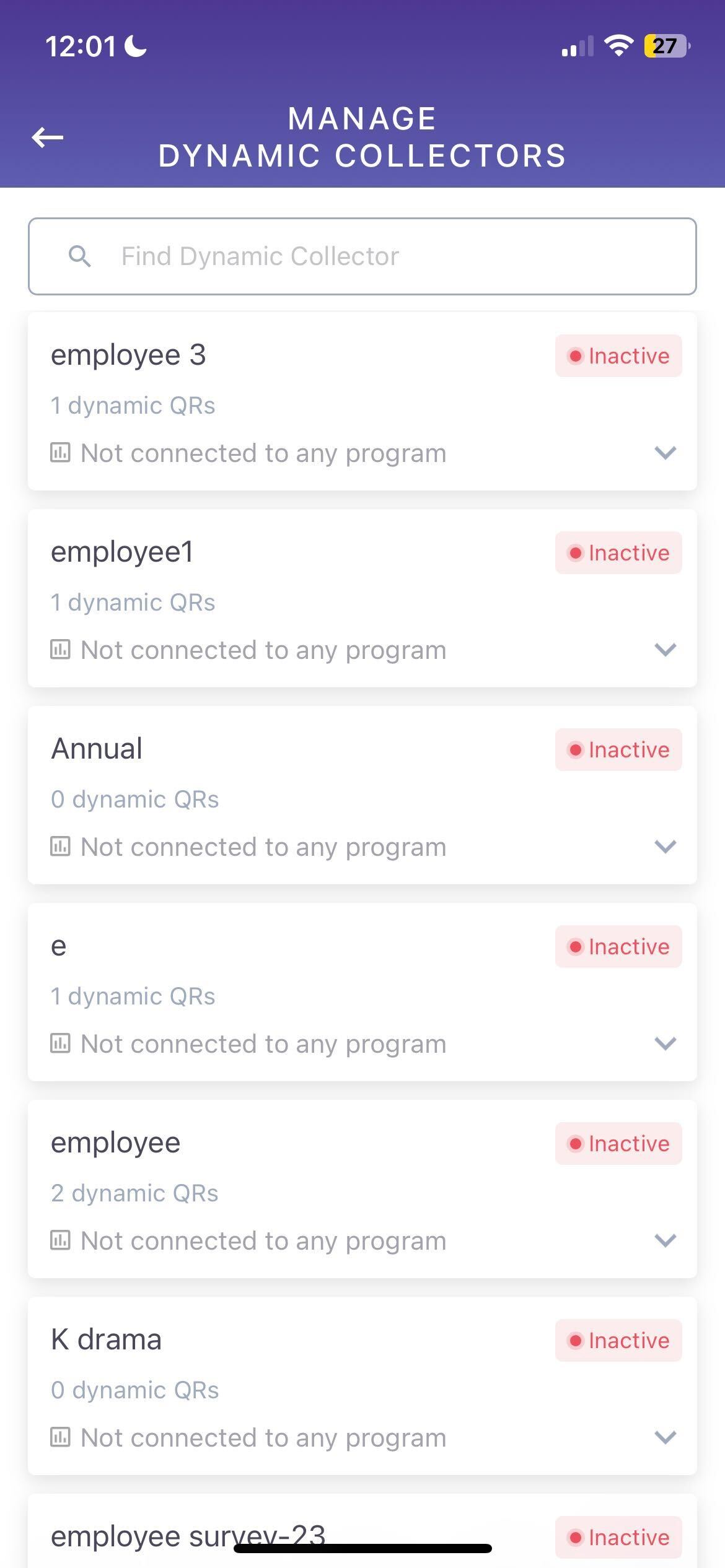 Manage Dynamic Collectors